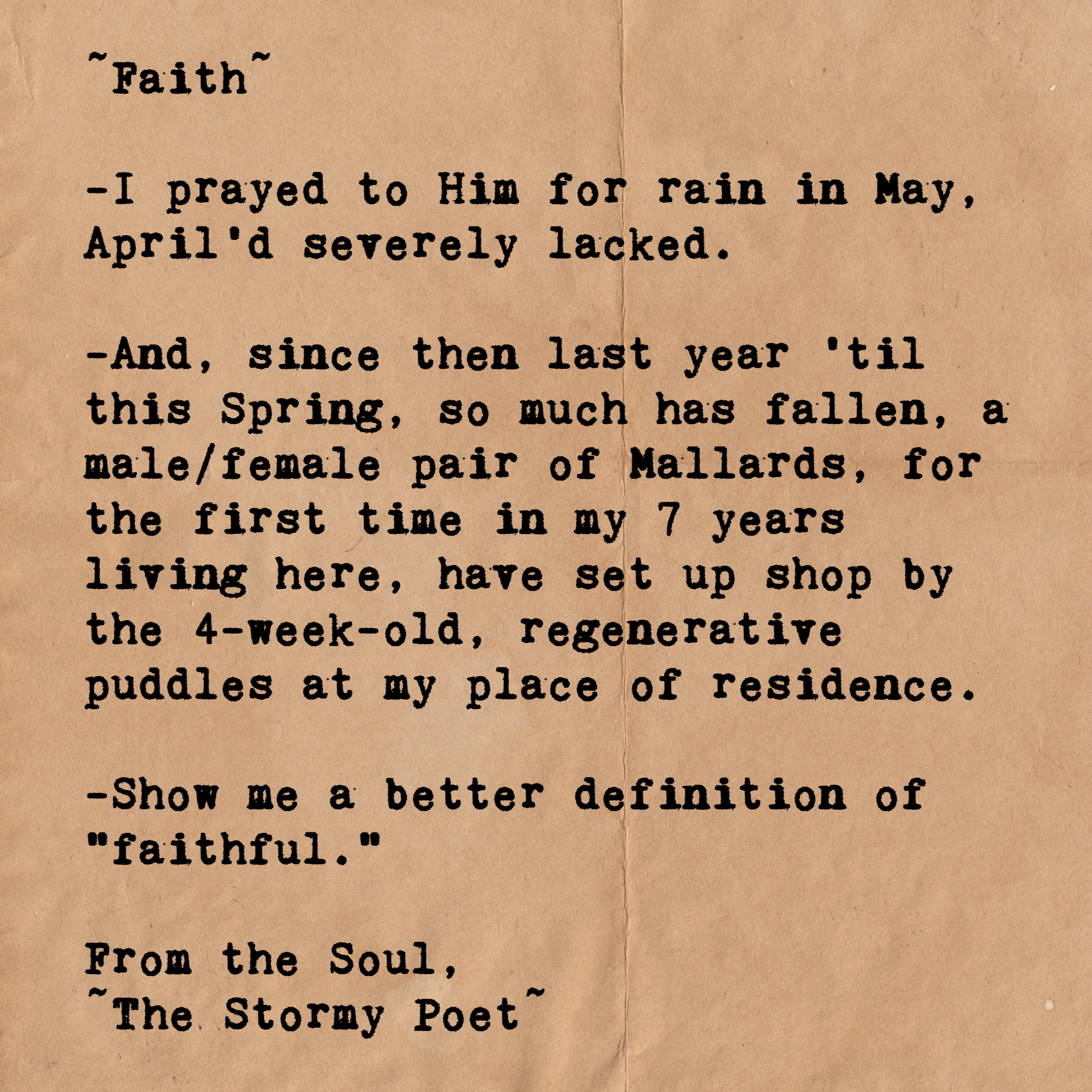Faith (Poem) – The Eye Wall
